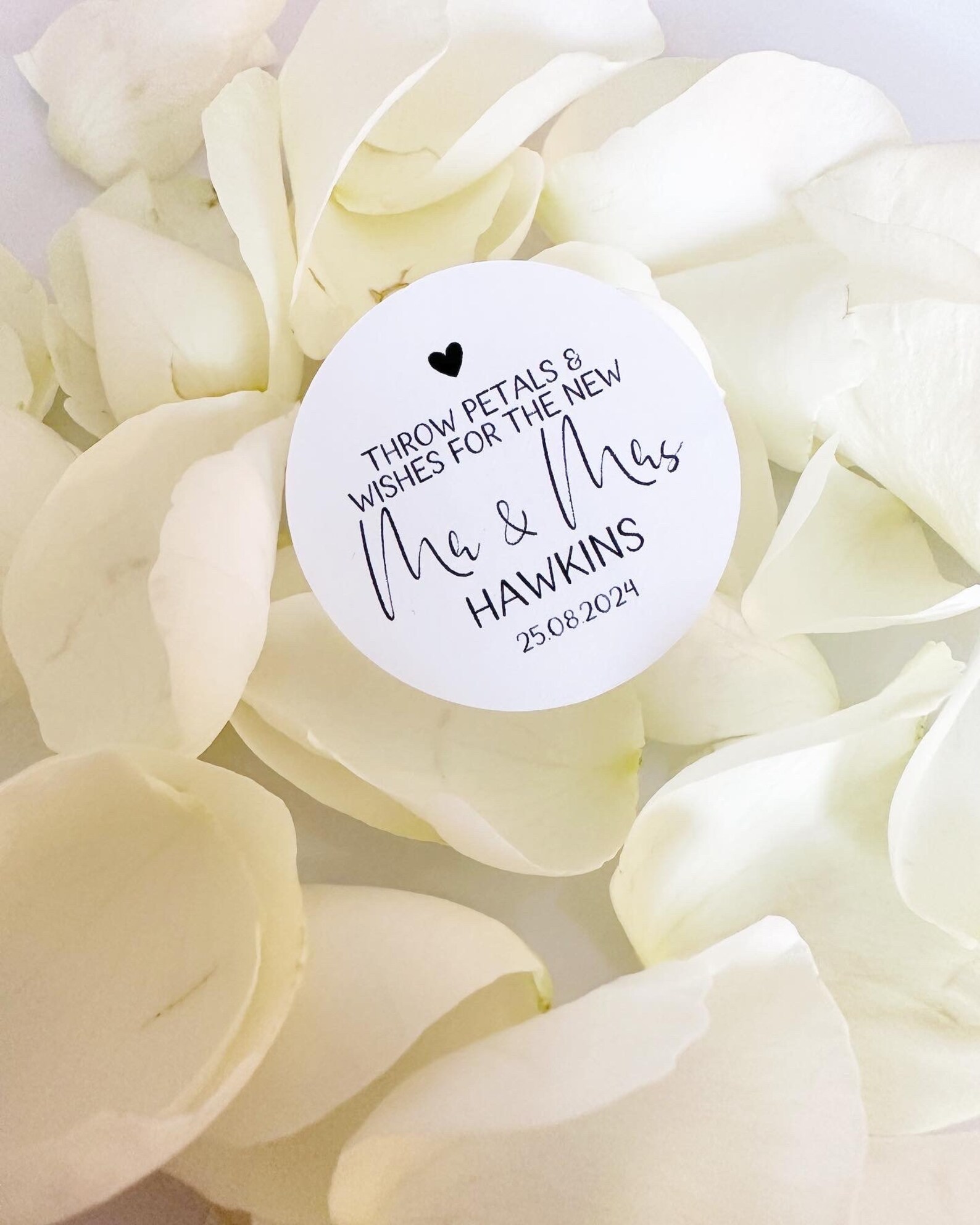 Personalised Wedding Stickers Petals and Confetti - Etsy