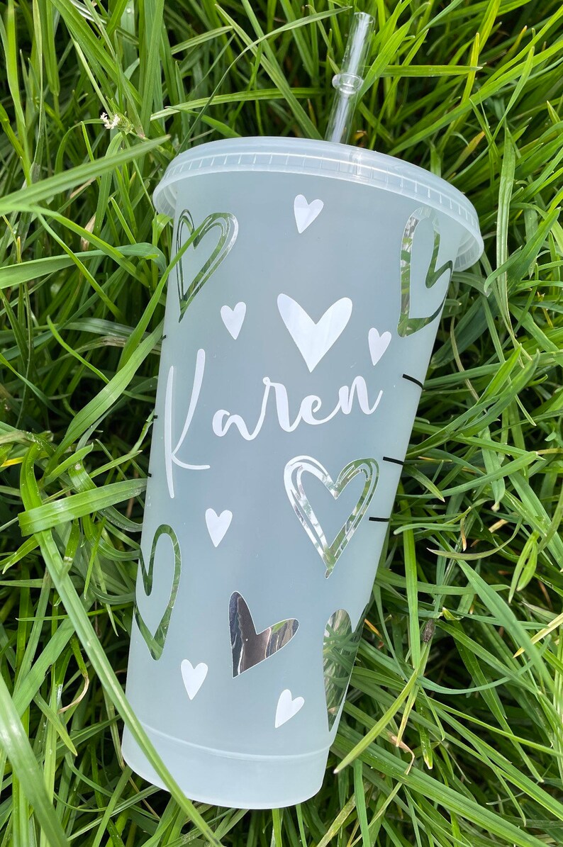 Personalised Cold Cup With Straw Starbucks Inspired Cold Cup - Etsy UK
