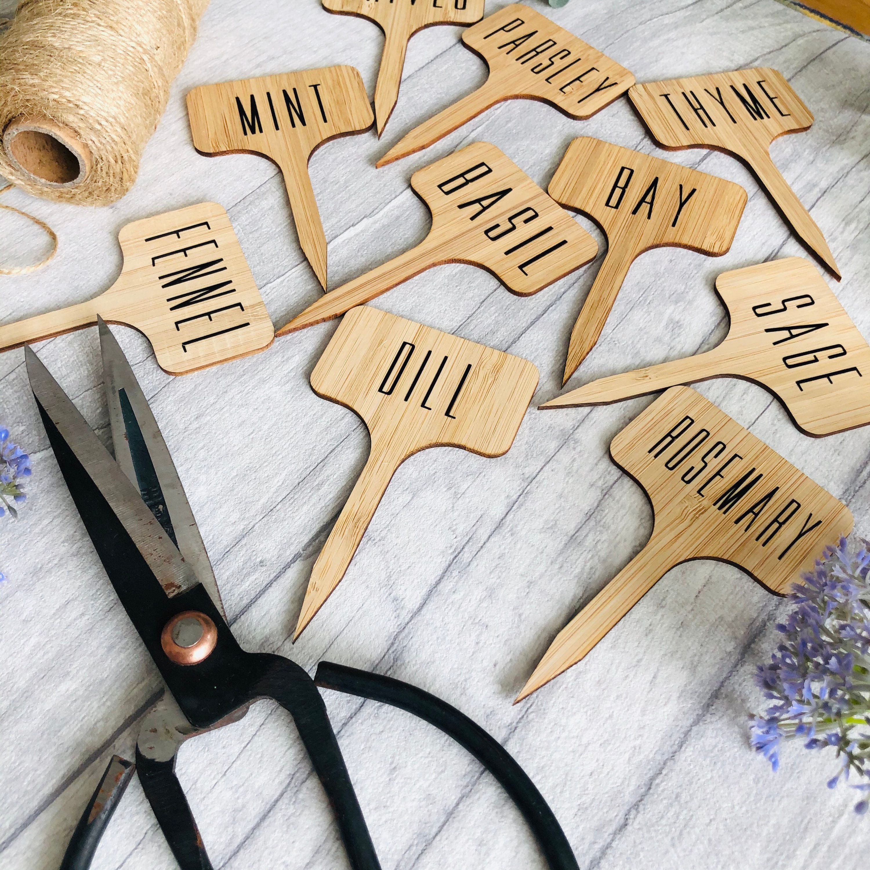 Herb Planter Labels Herb Garden Labels Custom Herb Garden - Etsy UK