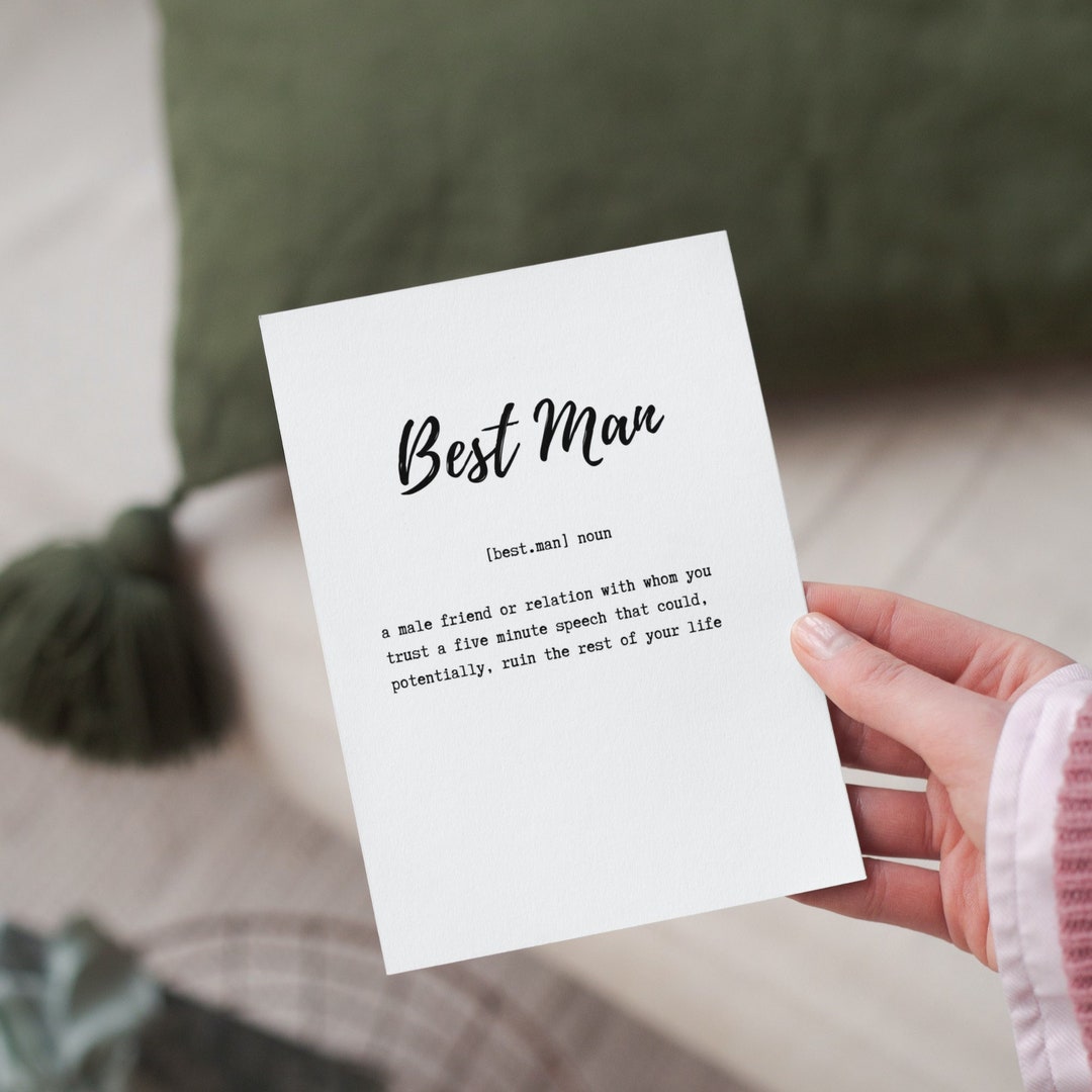 Best Man Print | Funny Print | Gift | Best Man Gift | Best Man ...