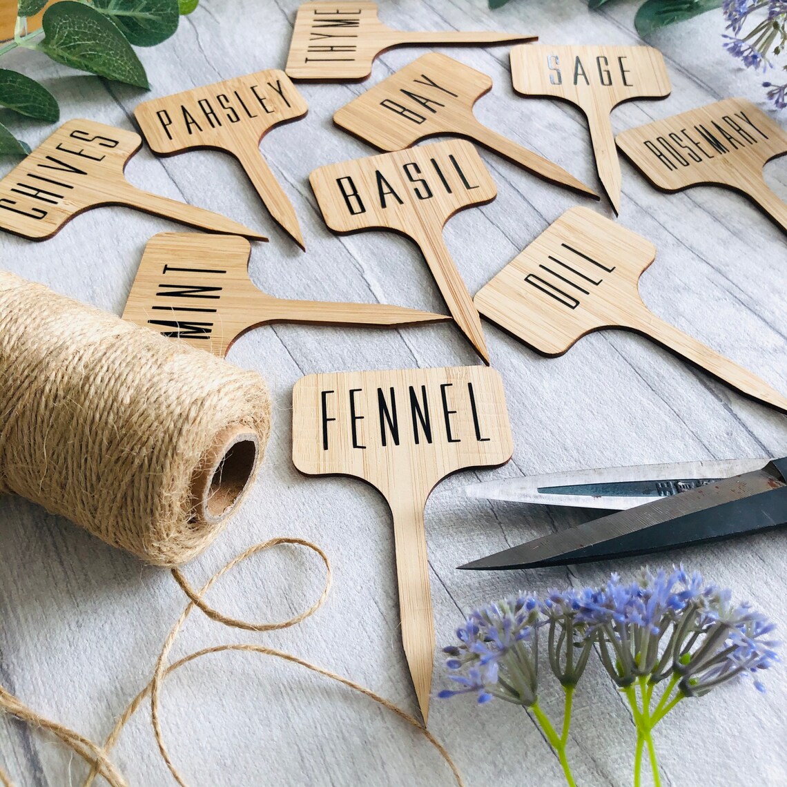 Herb Planter Labels Herb Garden Labels Custom Herb Garden | Etsy