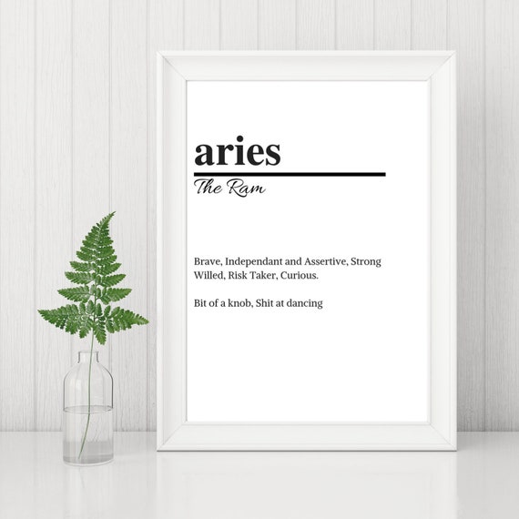 Star Sign Print Funny Star Sign Definition Print | Etsy