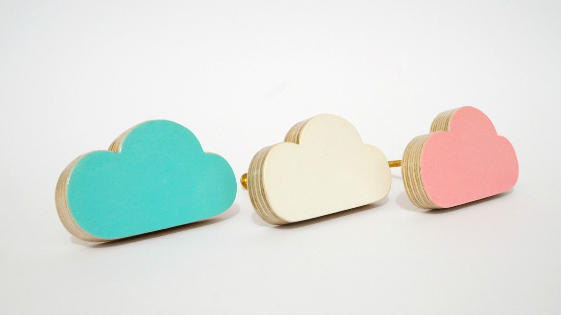 Cloud Drawer Pulls Knobs Nursery Dresser Knobs Cloud | Etsy