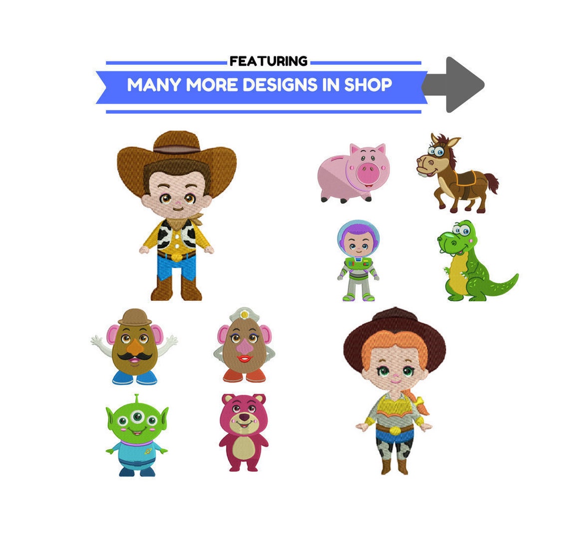 Toy Story Jessie Embroidery Design Machine Embroidery Design - Etsy