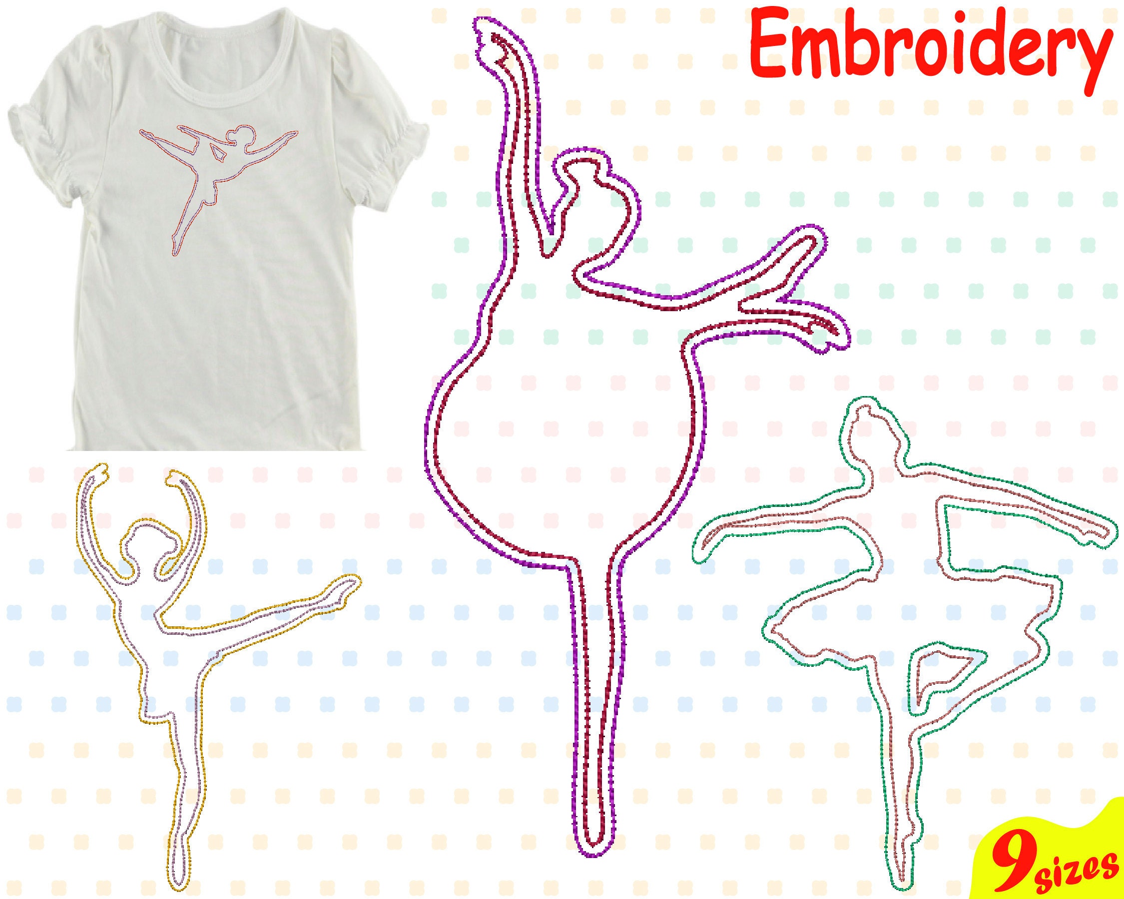 Ballet Designs for Embroidery Machine Instant Download - Etsy