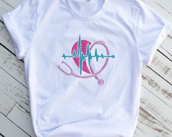 Nurse Stethoscope Embroidery File - Etsy