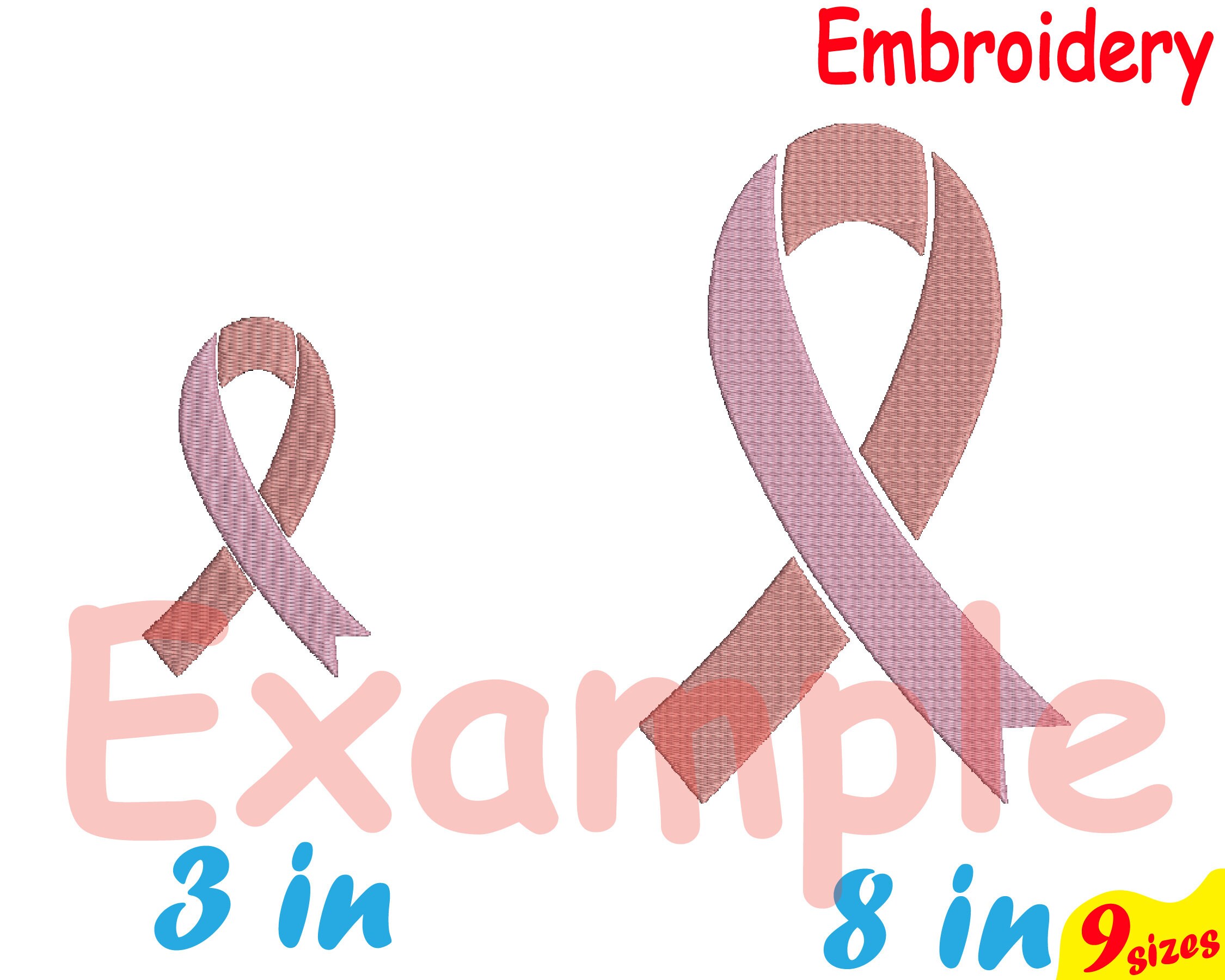 Cancer Awareness Ribbon Designs for Embroidery Machine Instant | Etsy