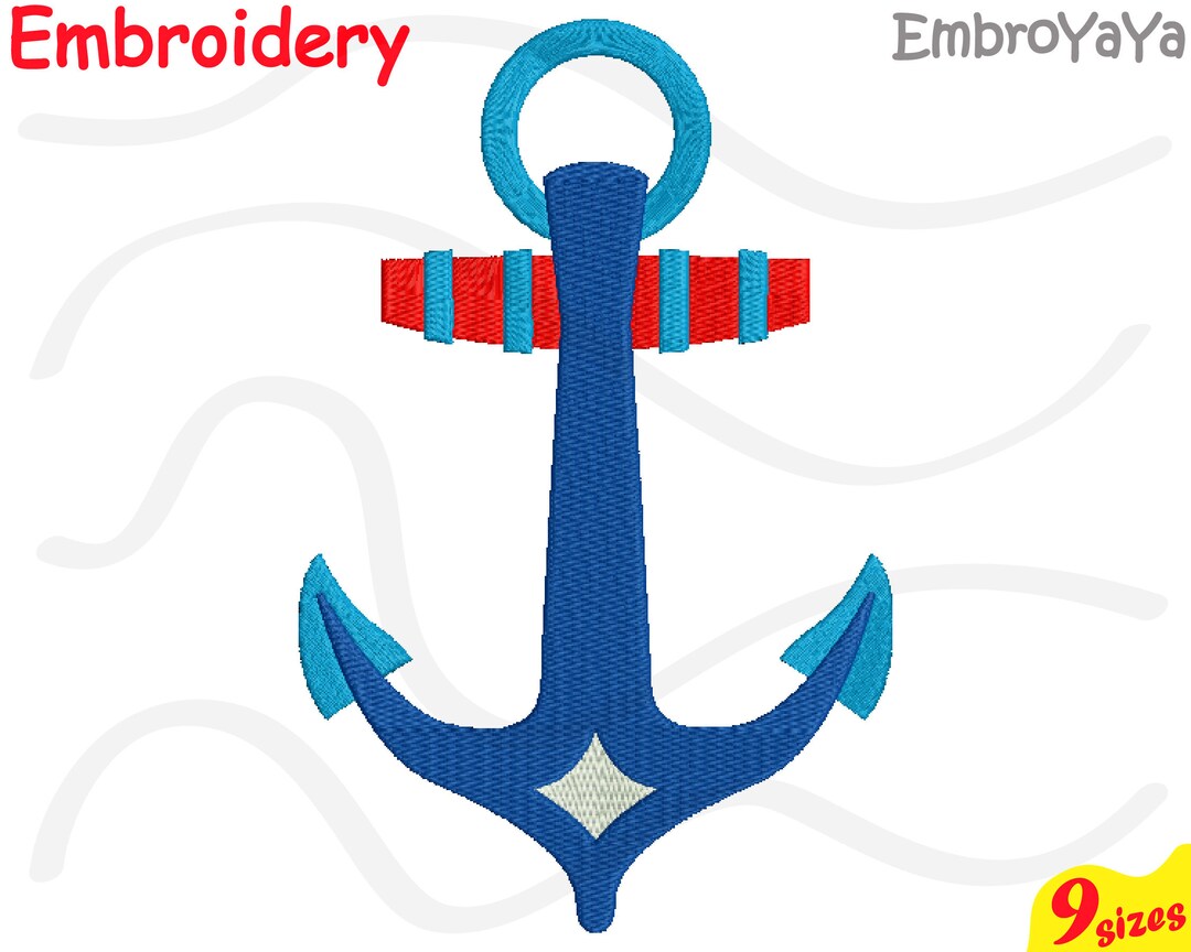 Nautical Anchor Designs for Embroidery Machine Instant Download ...