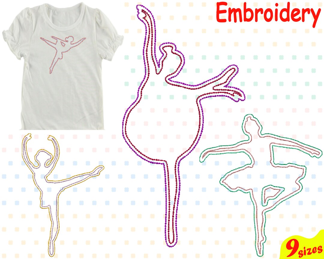 Ballet Designs for Embroidery Machine Instant Download Commercial Use ...
