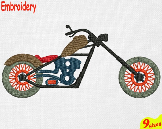 Motorcycle Motorbike Embroidery Design for Machine Instant - Etsy