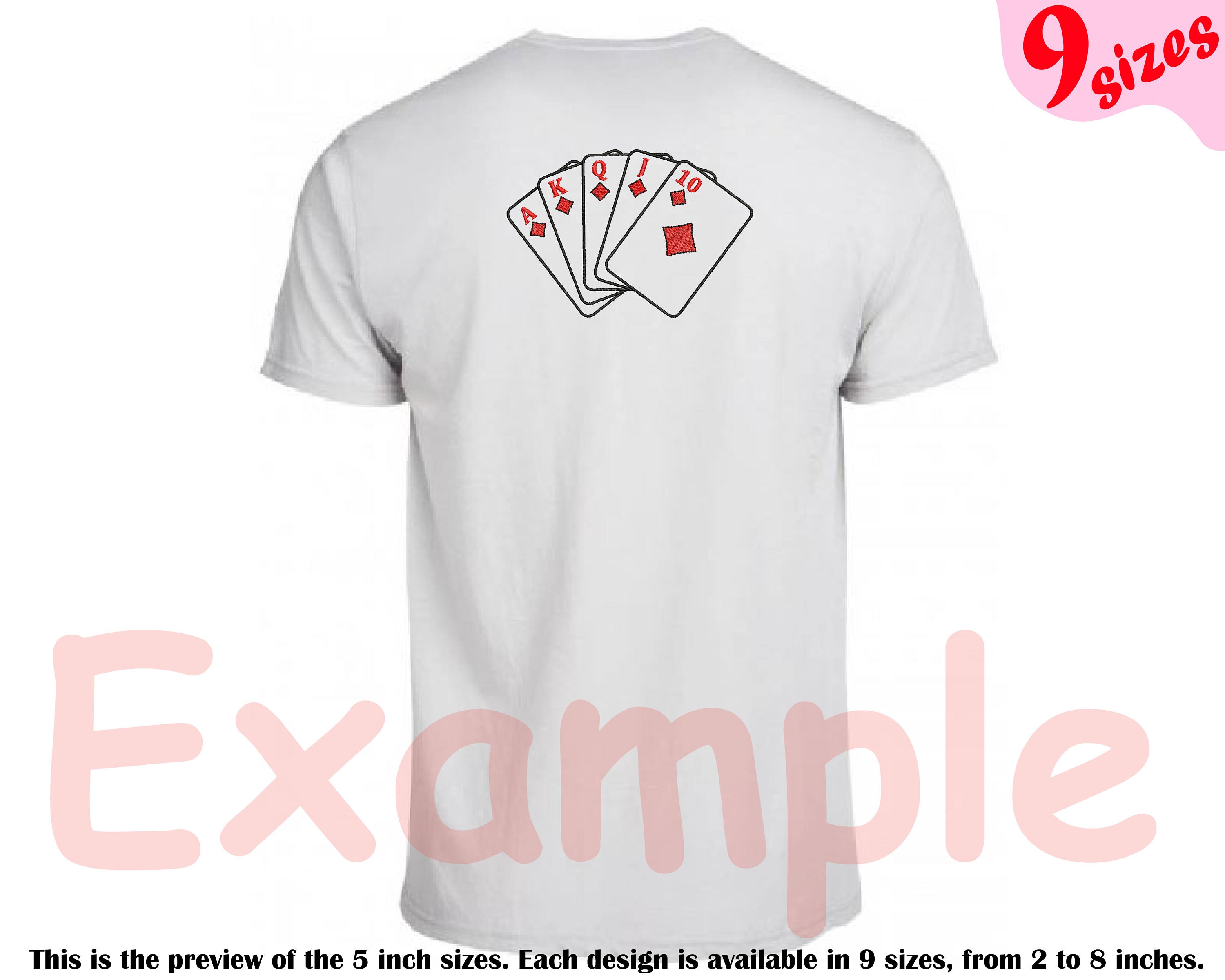 Poker Royal Flush Designs for Embroidery Machine Instant - Etsy