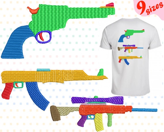Guns Embroidery Design Machine Instant Download Commercial Use | Etsy