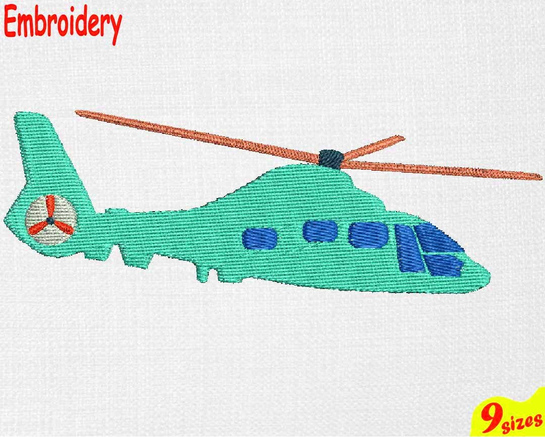 Helicopter Designs for Embroidery Machine Instant Download Commercial ...