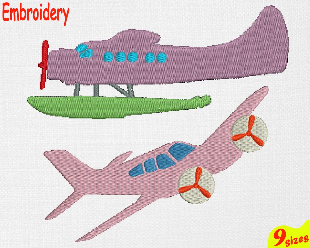 Planes Airplane Designs for Embroidery Machine Instant Download ...