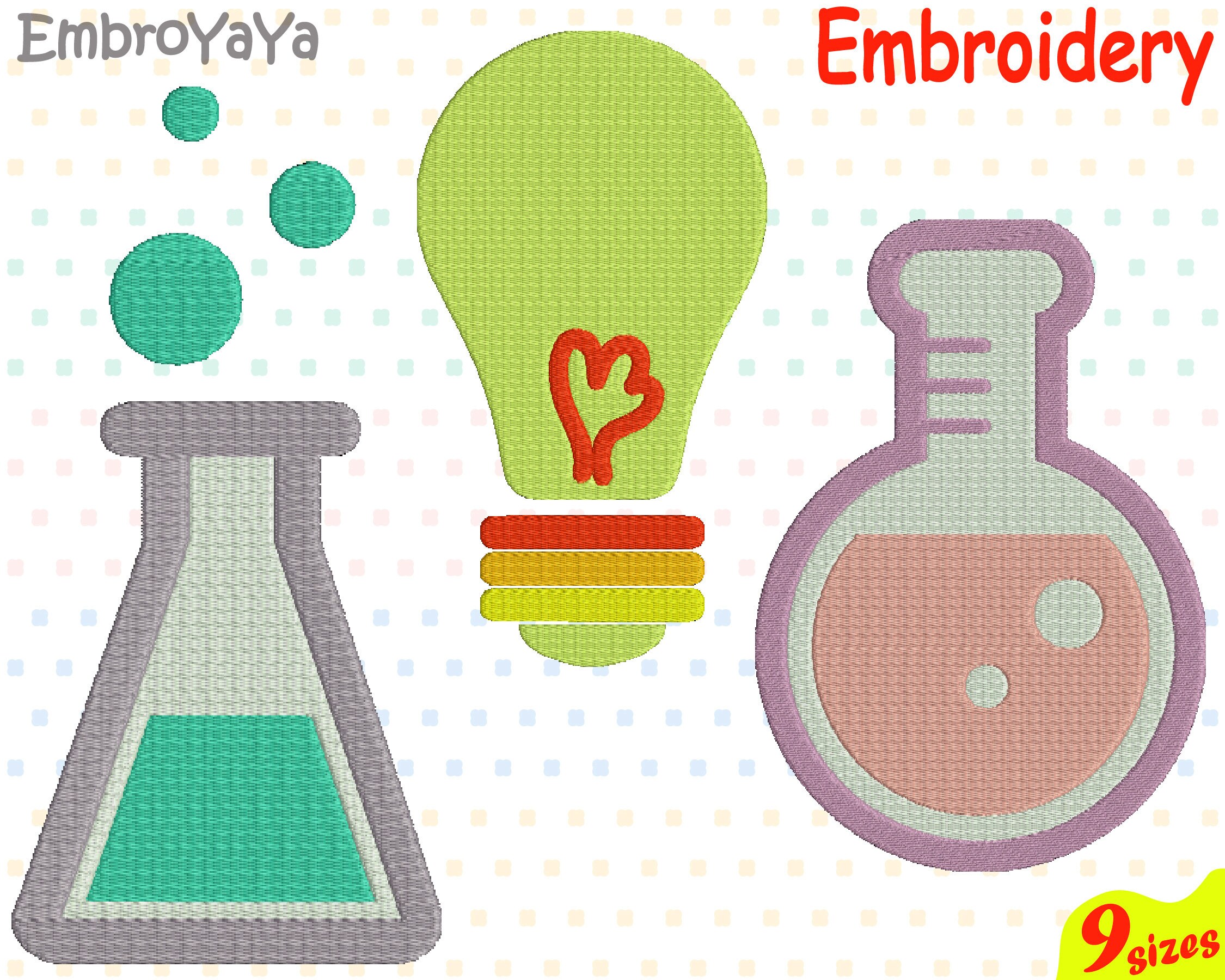 Science Designs for Embroidery Machine Instant Download - Etsy