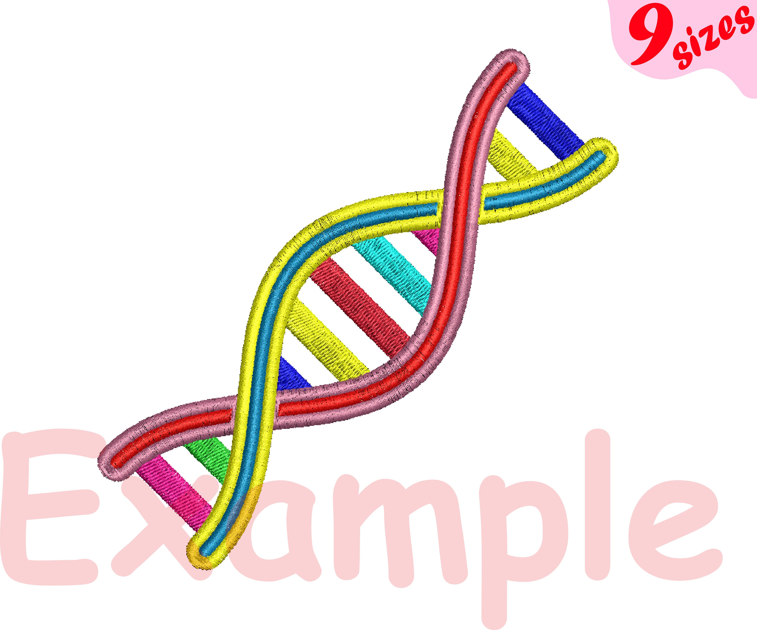 DNA Structure Embroidery Design Machine Instant Download | Etsy