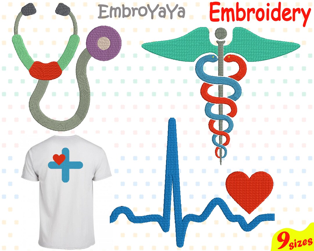 Medic Symbol Designs for Embroidery Machine Instant Download Commercial ...