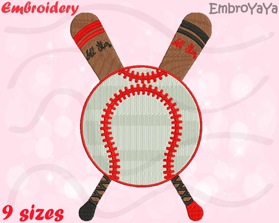 Baseball Designs for Embroidery Machine Instant Download - Etsy