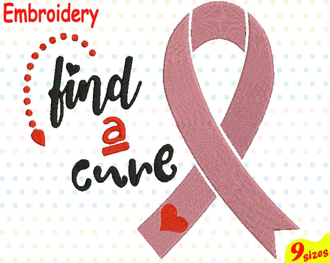 Breast Cancer Ribbon Designs for Embroidery Machine Instant Download ...