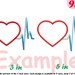 Heart Pulse Line Embroidery Design Machine Instant Download - Etsy
