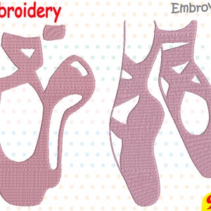 Ballet Shoes Designs for Embroidery Machine Instant Download Commercial ...