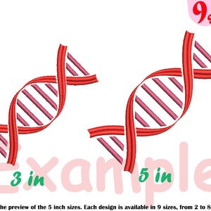 DNA Structure Science Designs for Embroidery Machine Instant Download ...