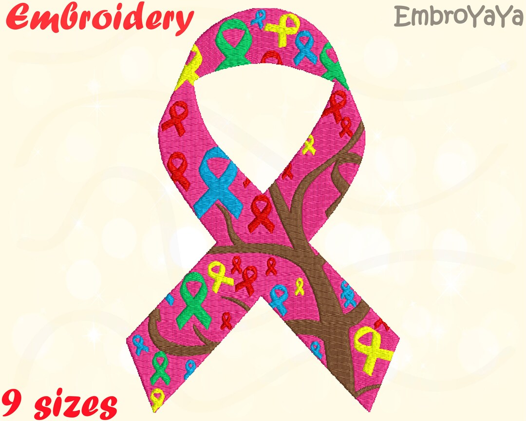 Awareness Ribbon Designs for Embroidery Machine Instant Download ...
