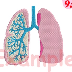 Lungs Embroidery Design Machine Instant Download Commercial Use Digital ...
