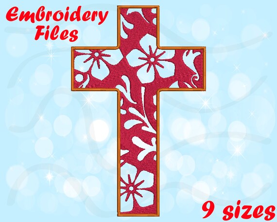 Christian Cross Designs for Embroidery Machine Instant - Etsy
