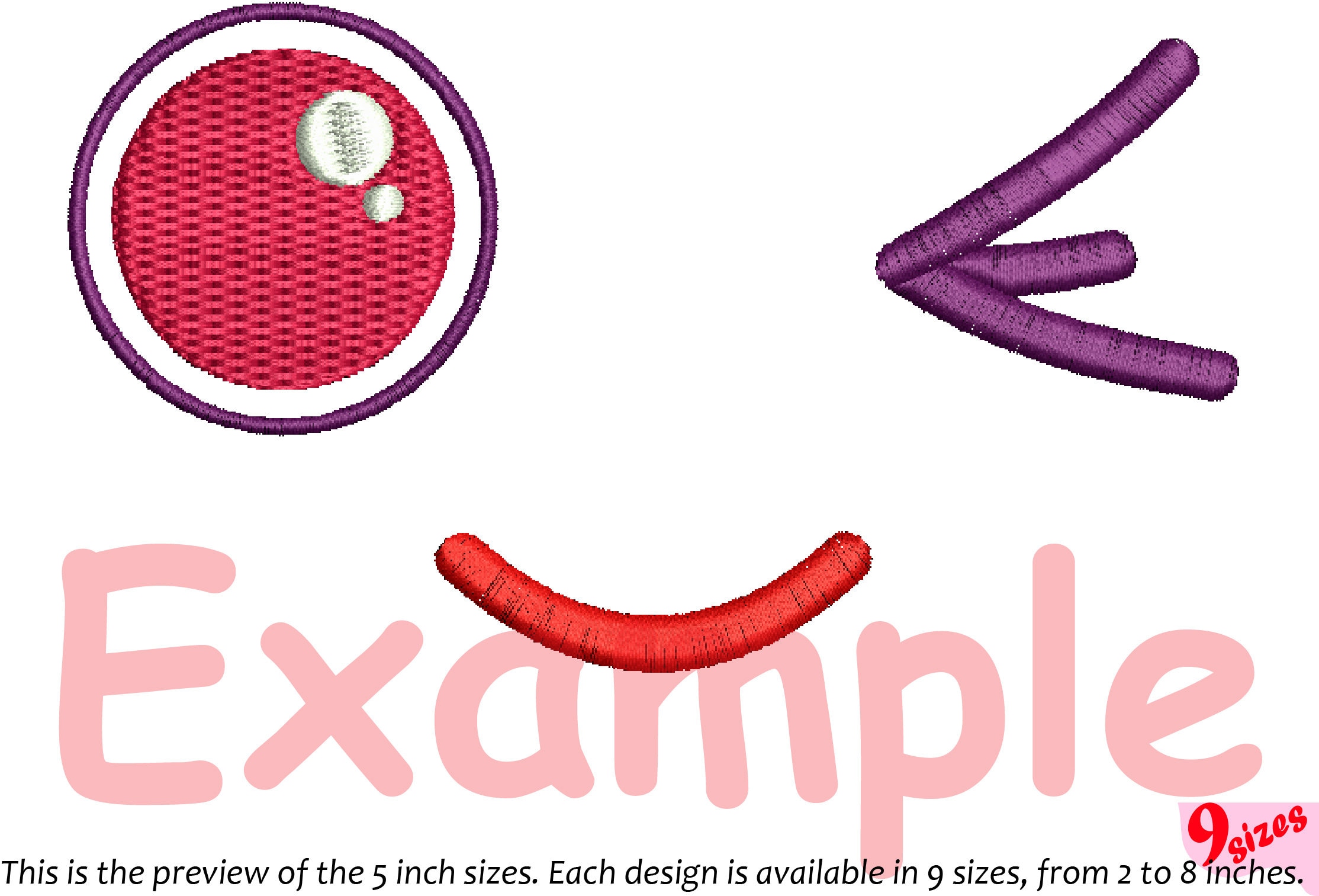 Cute Emoji Embroidery Design Machine Instant Download | Etsy