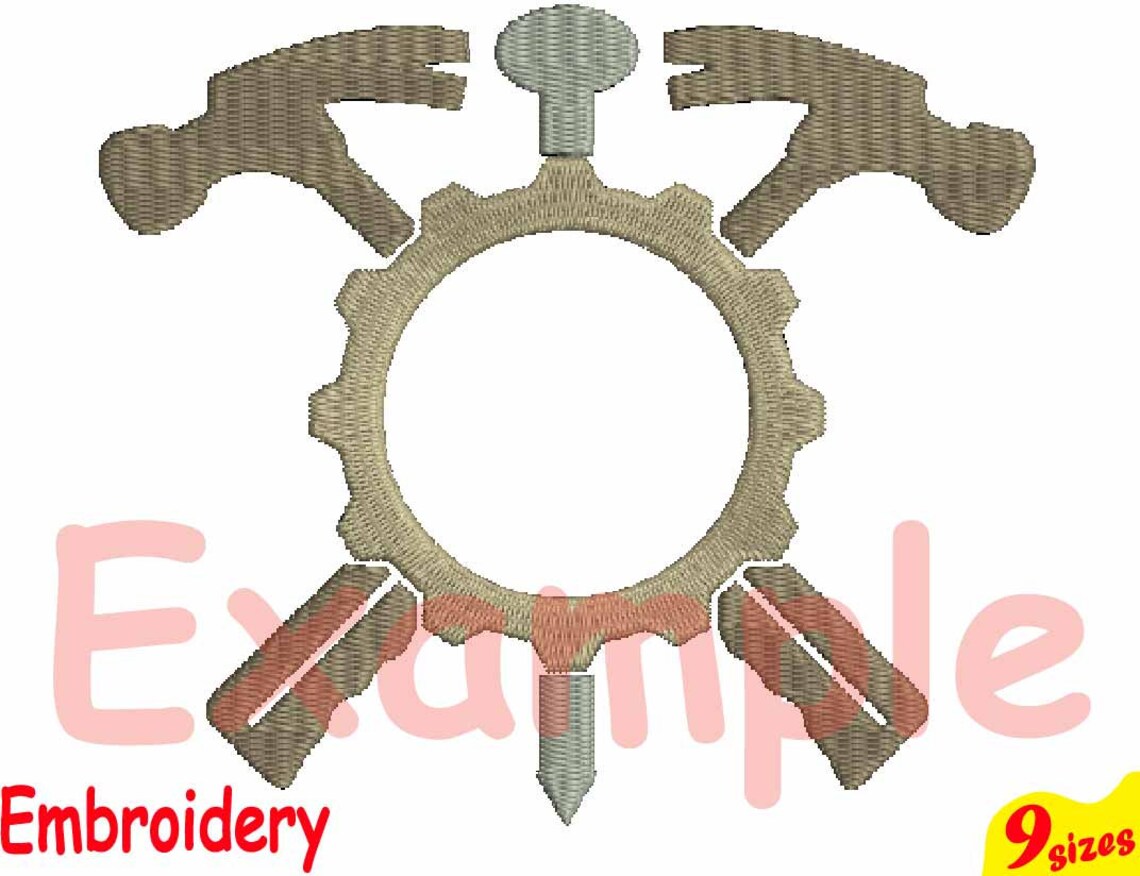 Circle Mechanic Tools Designs for Embroidery Machine Instant - Etsy
