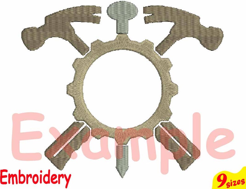 Circle Mechanic Tools Designs for Embroidery Machine Instant - Etsy