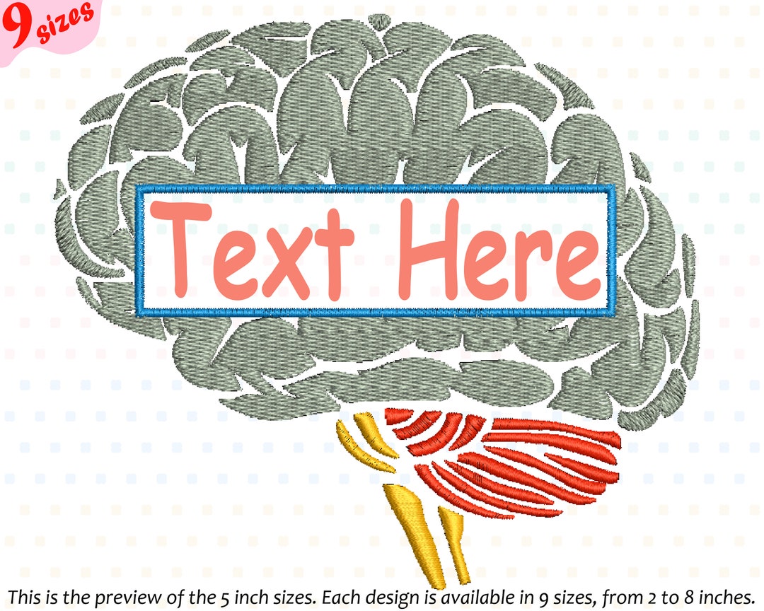 Split Brain Embroidery Design Machine Commercial Use Digital File ...