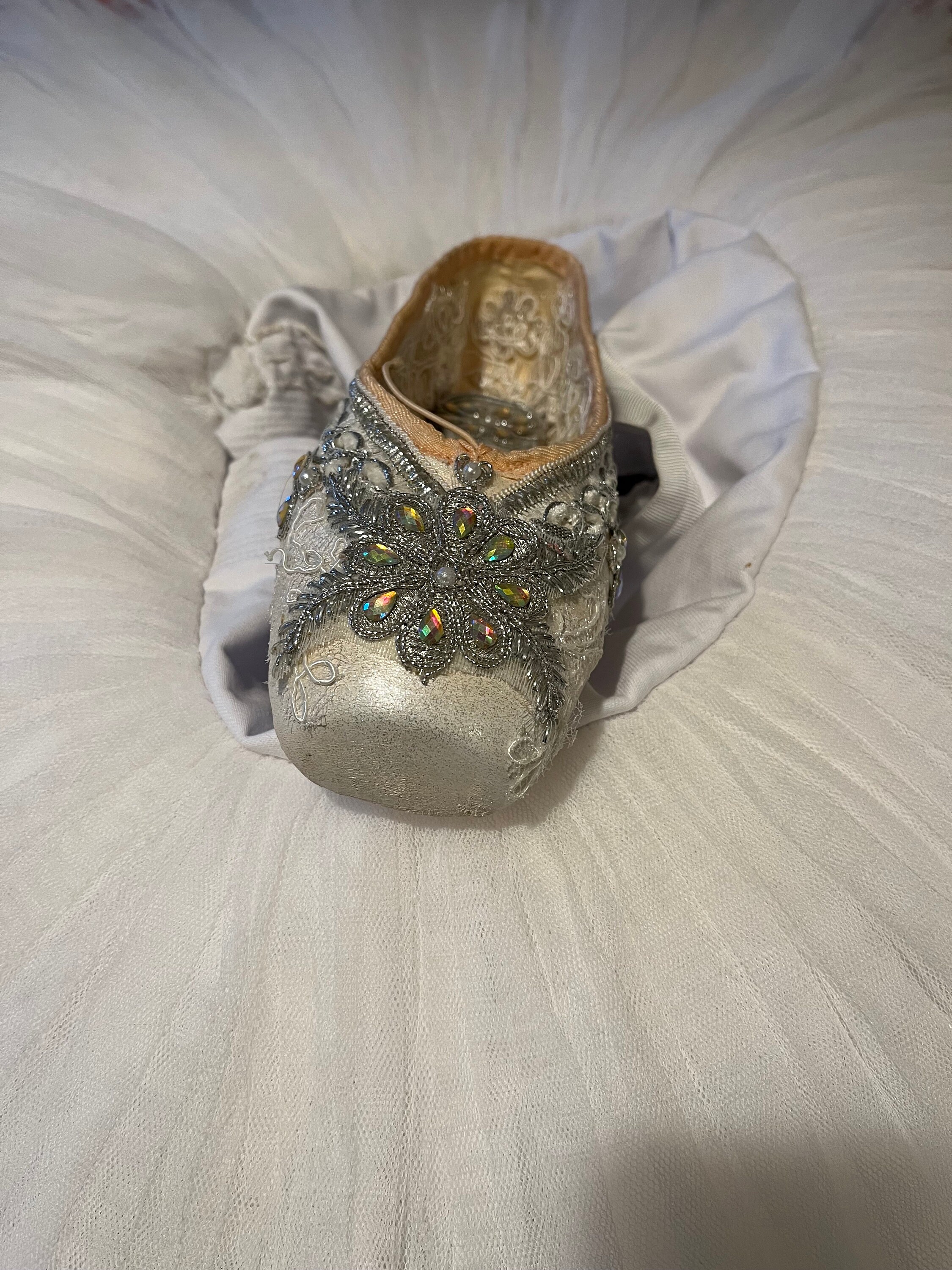 Snow Queen Decorated Pointe Shoe - Etsy