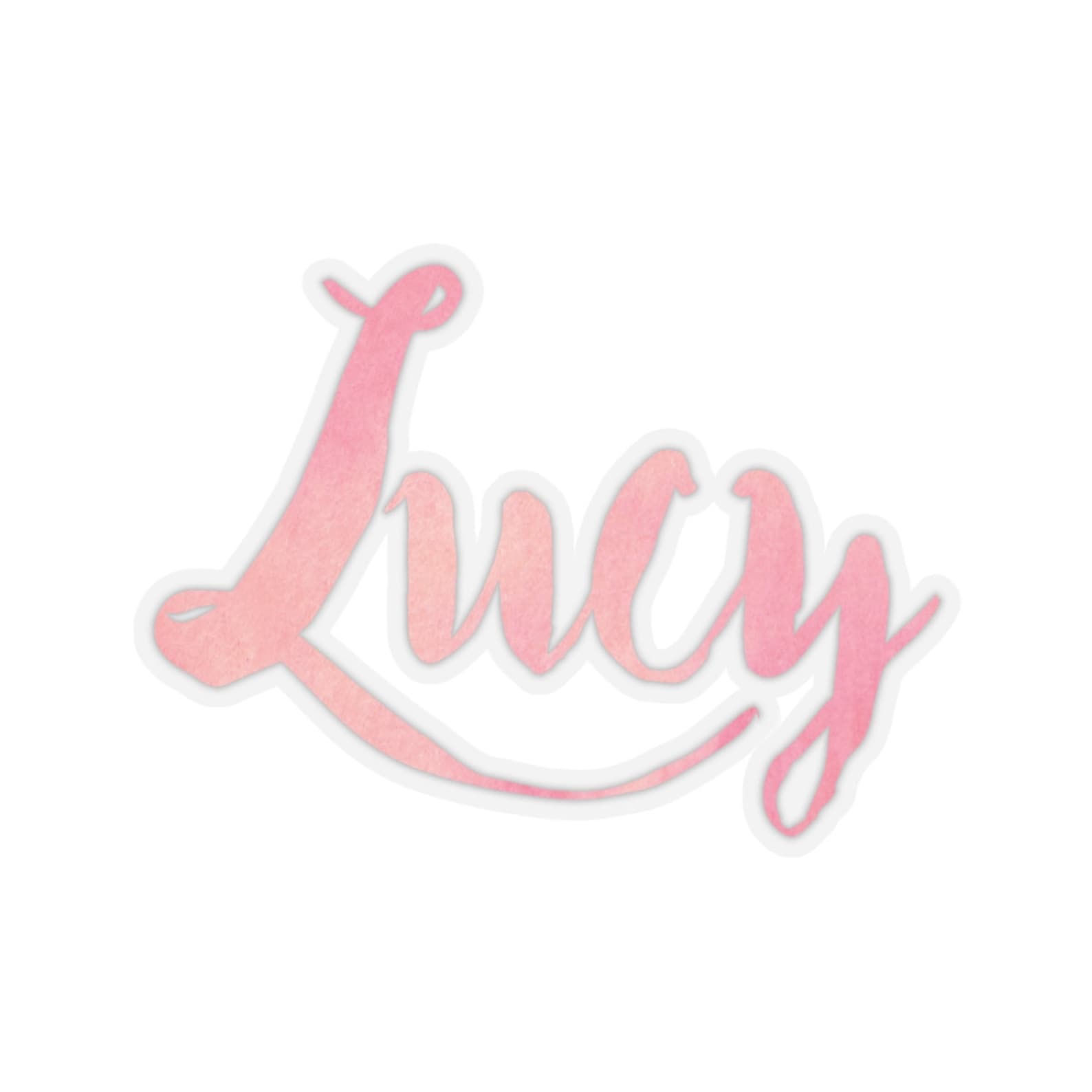 Lucy Name Sticker, Pink Name Sticker, Lucy, Girls Name Sticker, Custom ...
