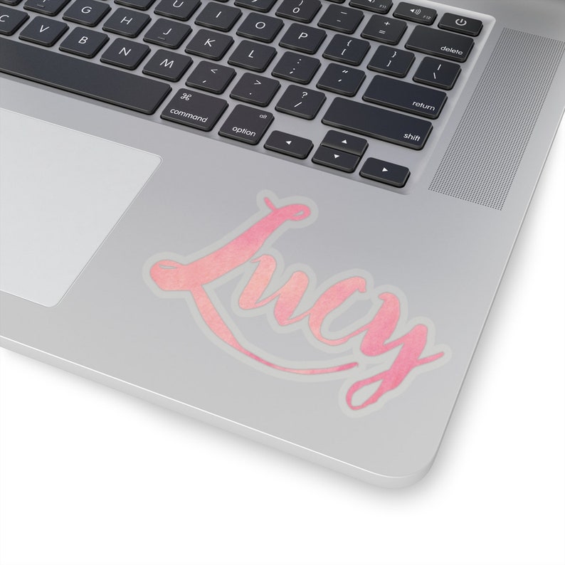 Lucy Name Sticker, Pink Name Sticker, Lucy, Girls Name Sticker, Custom ...