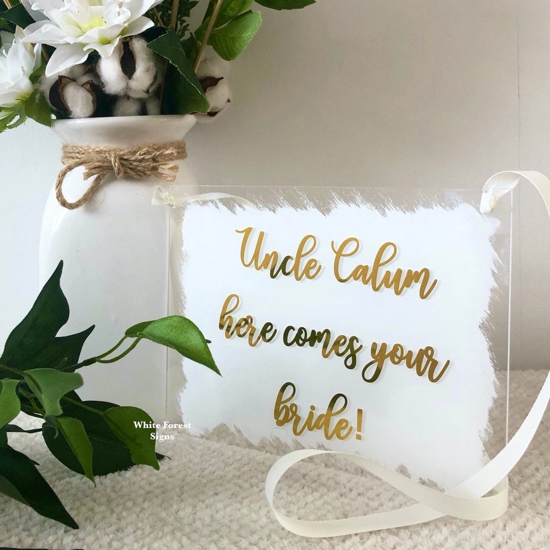 CUSTOM Page Boy Sign, Flower Girl Sign, Hanging Sign, Wedding Signs ...