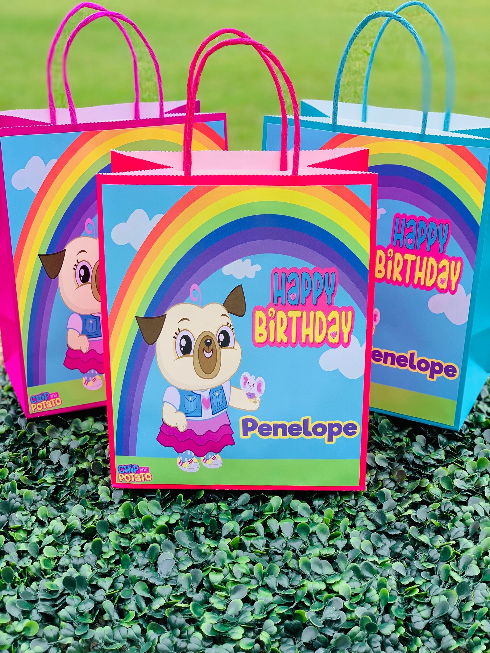 Chip & Potato Birthday Chip and Potato Gift Bag Pug Party | Etsy