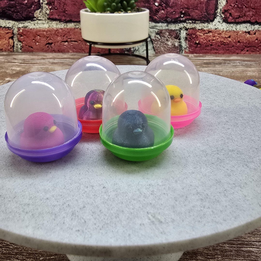 3D Printed Mini Duck Toy 1" Vending Machine Capsule - Perfect for Party ...