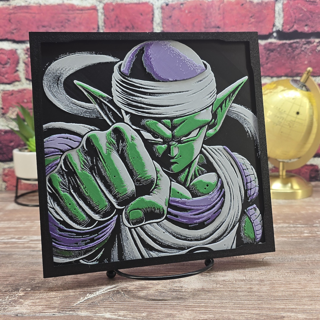 DBZ Piccolo 3D Printed Textured Picture | Unique Dragon Ball Z Wall Art ...