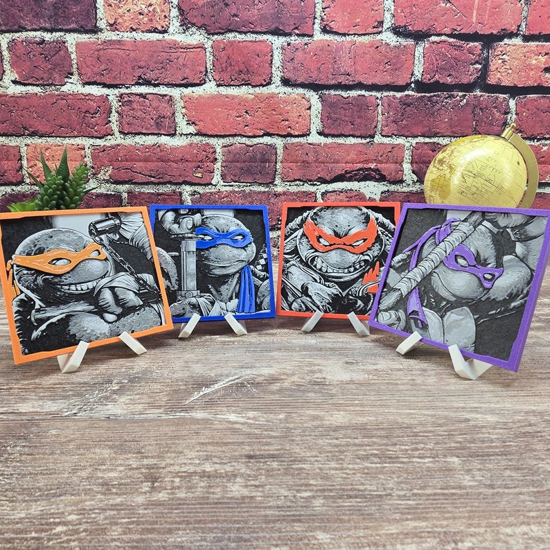 3D Printed Textured Teenage Mutant Ninja Turtles Picture - Etsy