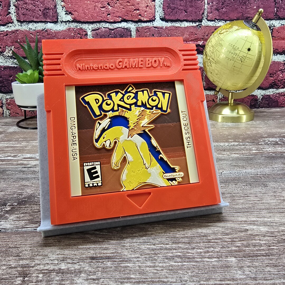 3d-printed Pokémon Typhlosion Game Boy Cartridge Wall Art / Keychain - Etsy