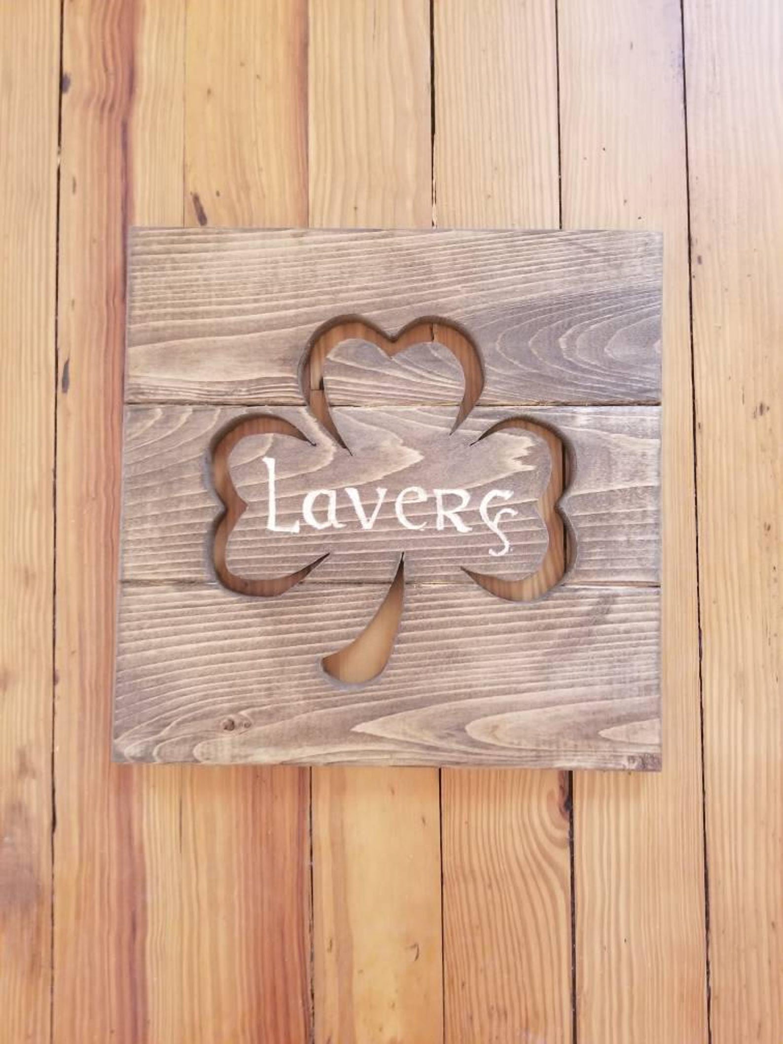 Hand Crafted Rustic Shamrock Cutout Reclaimed Wood Wall Decor | Etsy