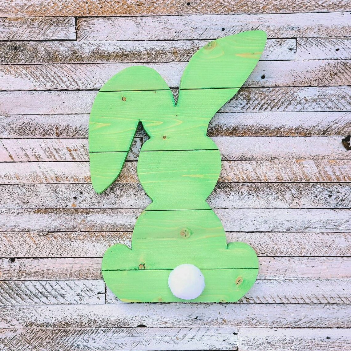 Easter Bunny Reclaimed Wood Door Decoration Wooden Easter | Etsy