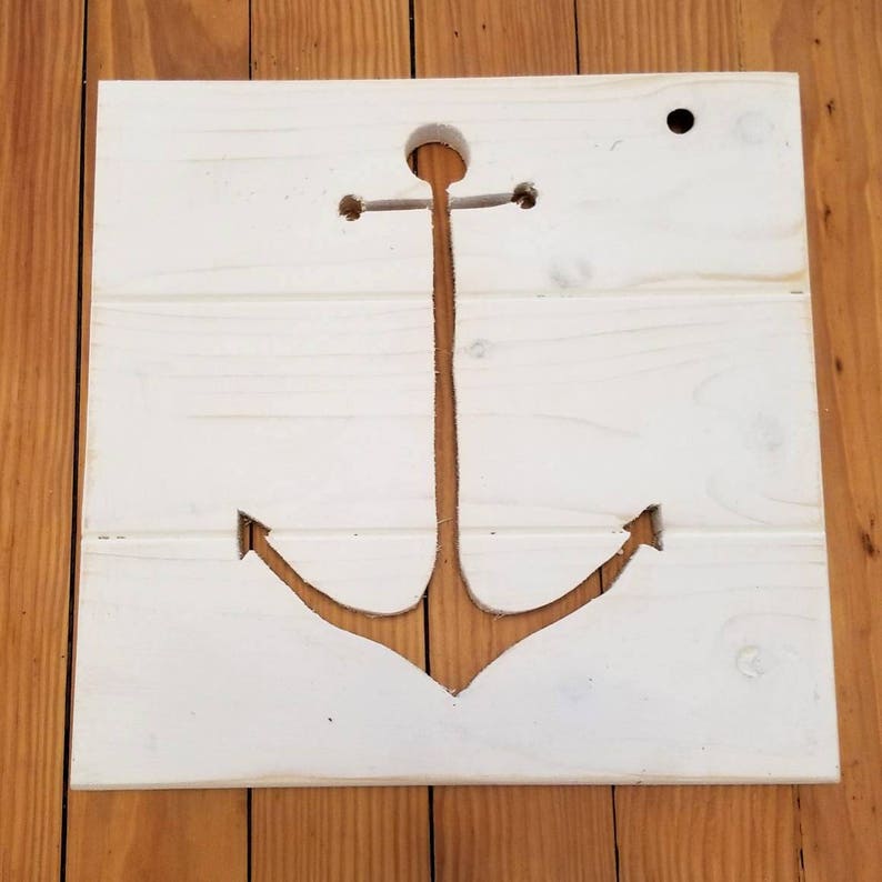 Rustic Chic Anchor Cutout Nautical Wall Decor Hand Crafted | Etsy