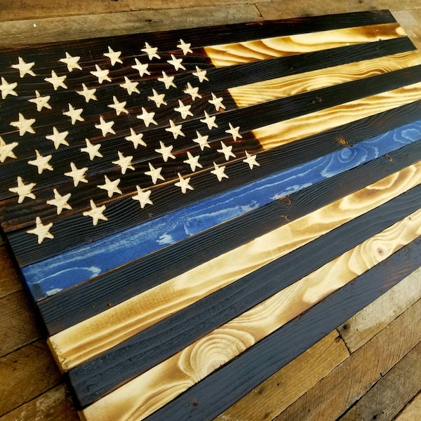 Wooden Police Flag - Etsy