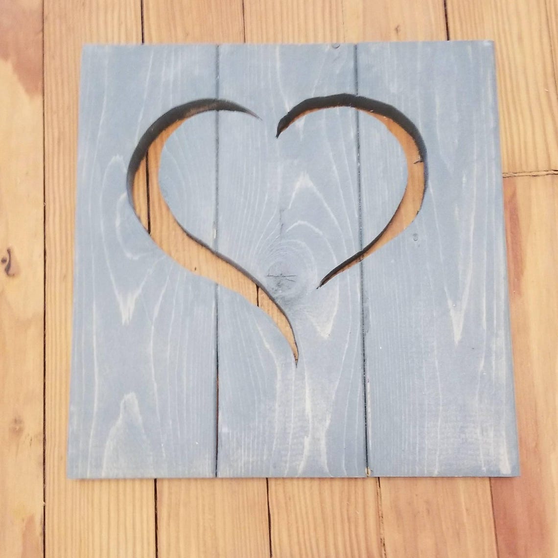 Hand Crafted Rustic Heart Shape Cutout Reclaimed Wood Wall Decor - Etsy