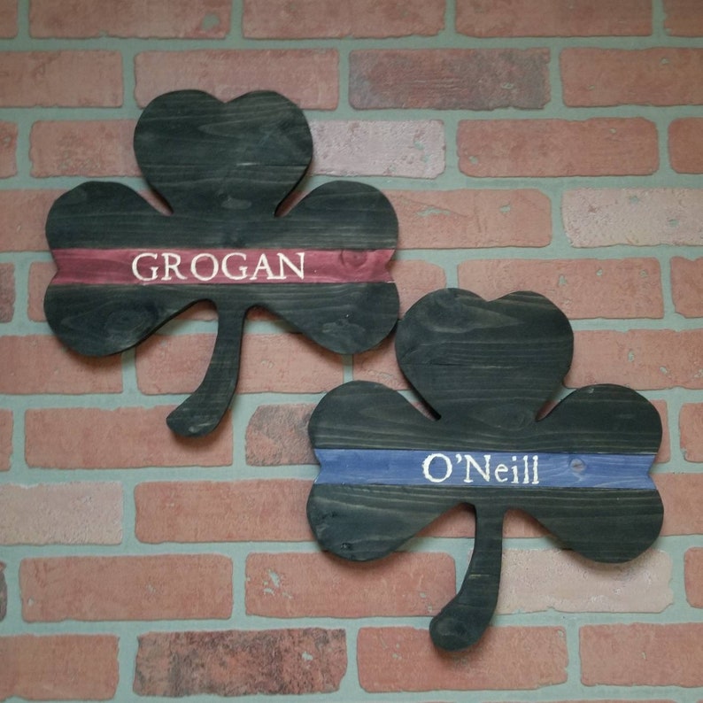 Firefighter Thin Red Line Shamrock Reclaimed Wood | Etsy