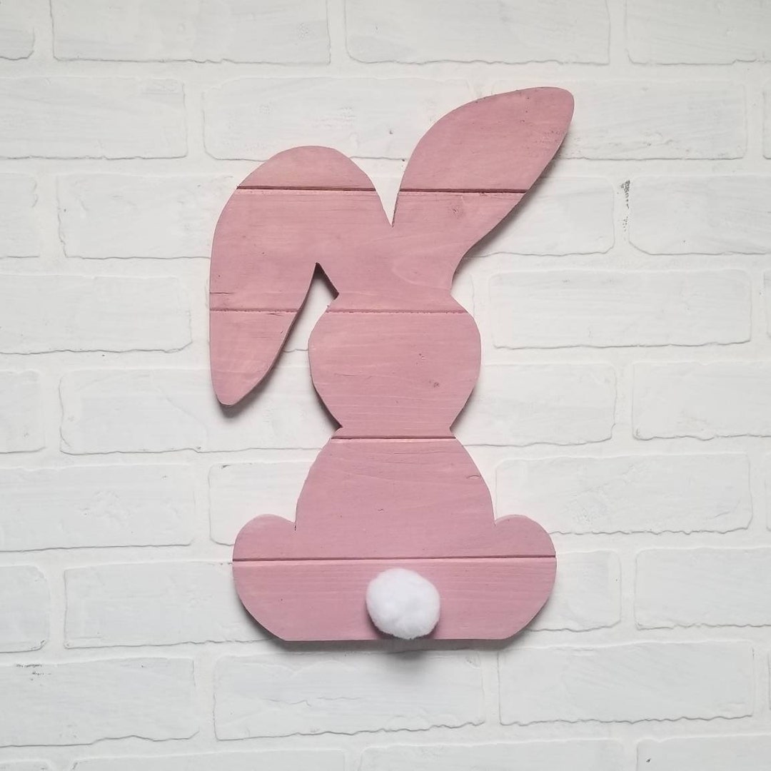 Easter Bunny Reclaimed Wood Door Decoration Wooden Easter Bunny - Etsy