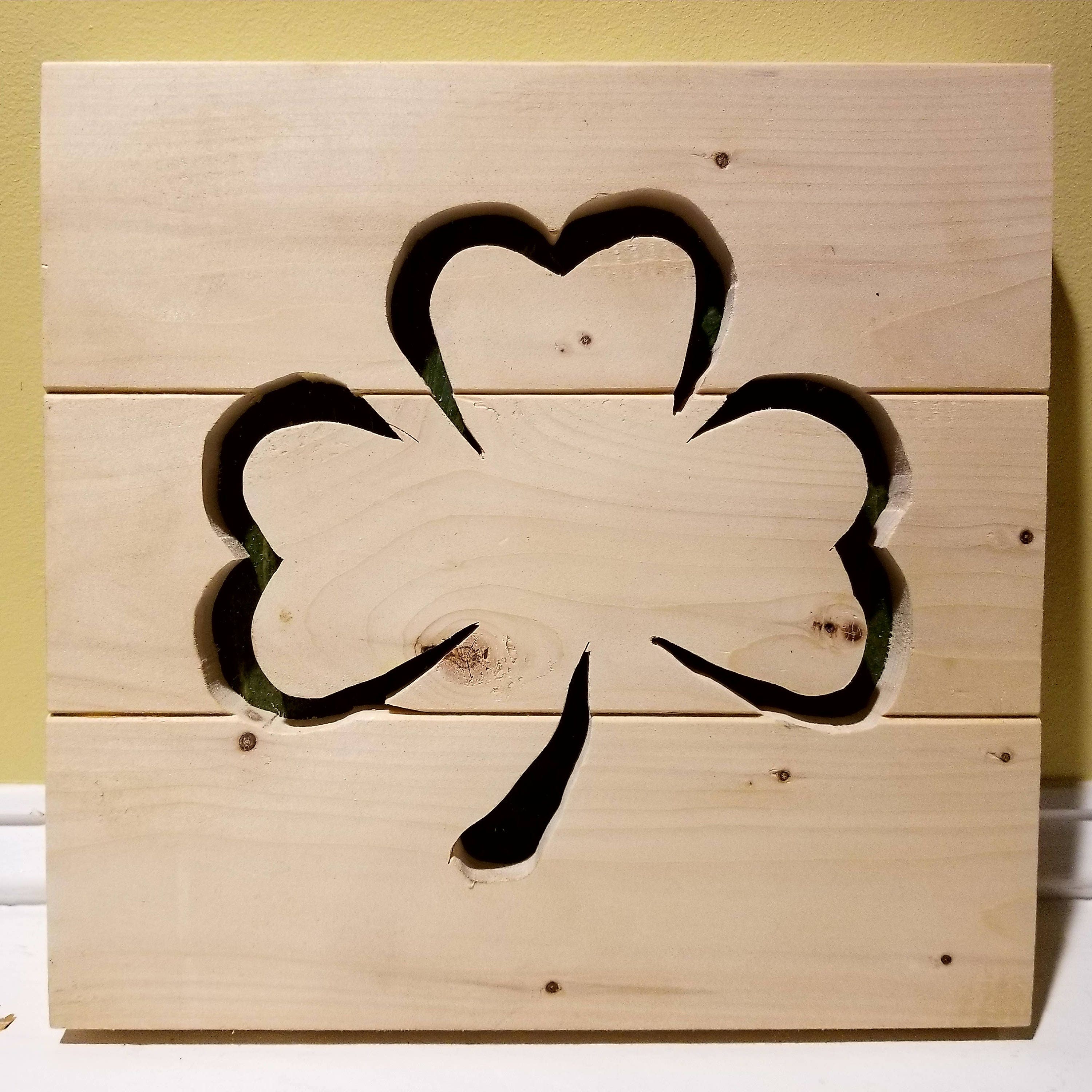 Hand Crafted Rustic Shamrock Cutout Reclaimed Wood Wall Decor - Etsy